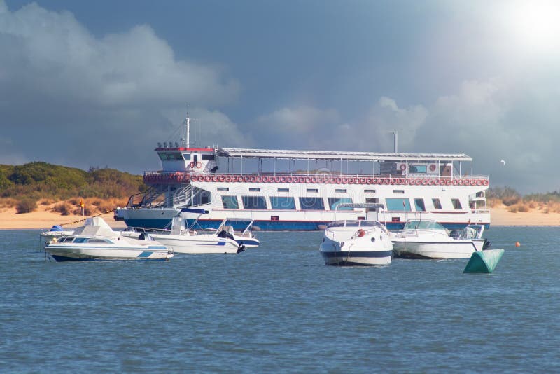 Passenger Ferry on the River Stock Photo - Image of harbor, ocean ...