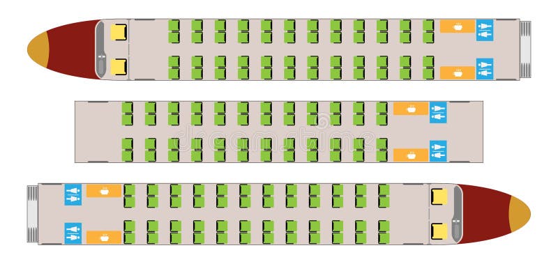 Passenger High Speed Train Seat Map Stock Illustration - Illustration ...