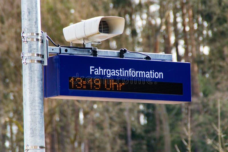 Passenger Information Sign on German Tram Stock Photo - Image of ...