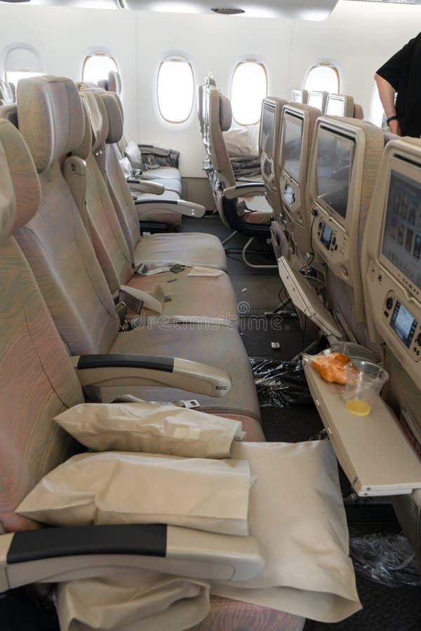 Passenger Interior the Cabin of a Modern Airliner Editorial Stock Image ...