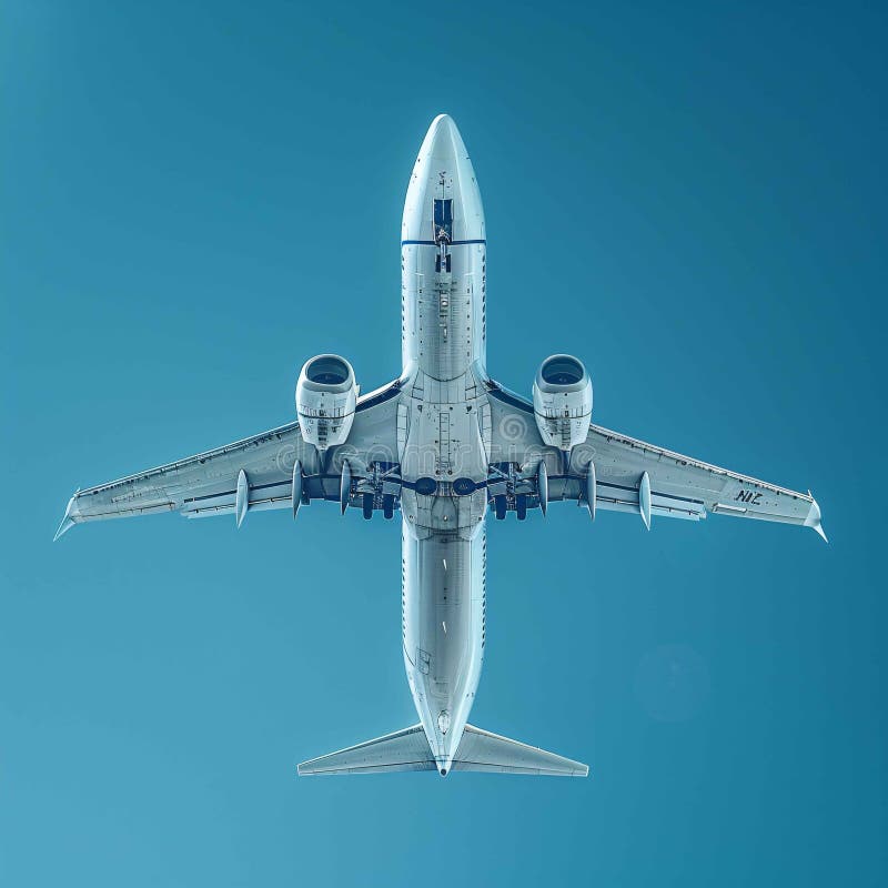 Passenger Jet in Flight with Visible Details. Stock Illustration ...