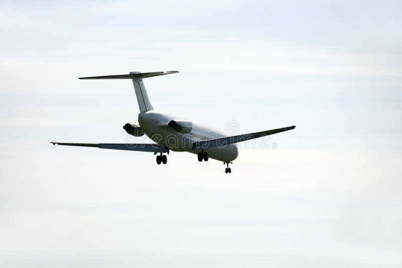 Passenger Jet Plane Flying in the Blue Sky Stock Image - Image of ...