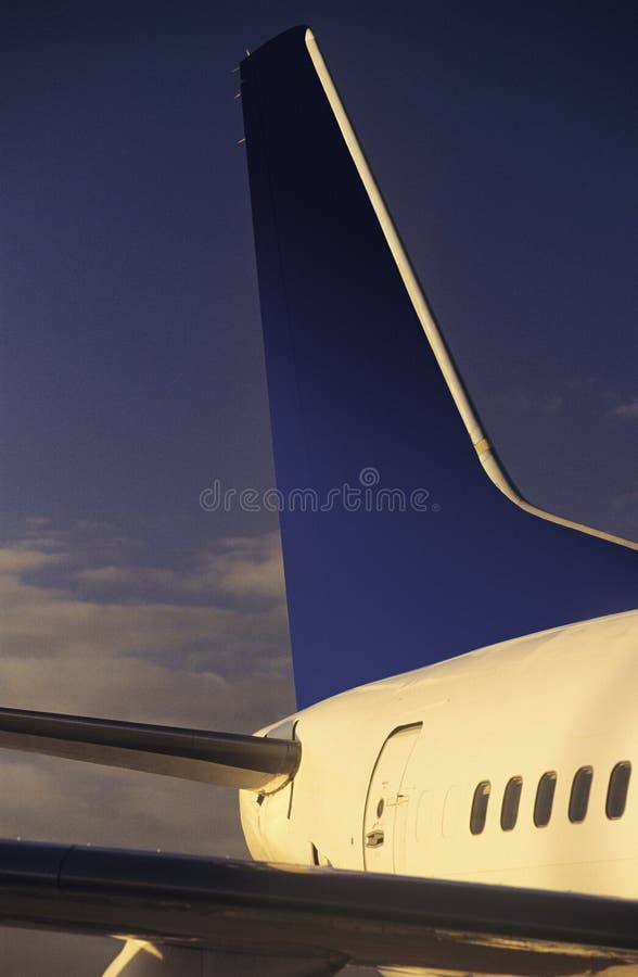 Passenger Jet Tailplane Rear Fuselage Stock Photos - Free & Royalty ...