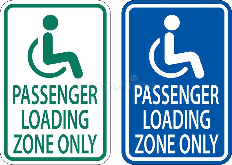 Passenger Loading Zone Sign on White Background Stock Vector ...