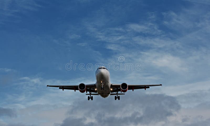 Airbus A380 Front View on Runway Stock Image - Image of a380, size: 8000547