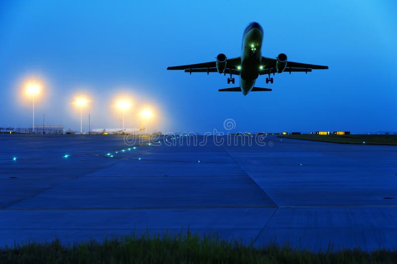 Passenger plane fly up stock image. Image of speed, sunset - 43763977