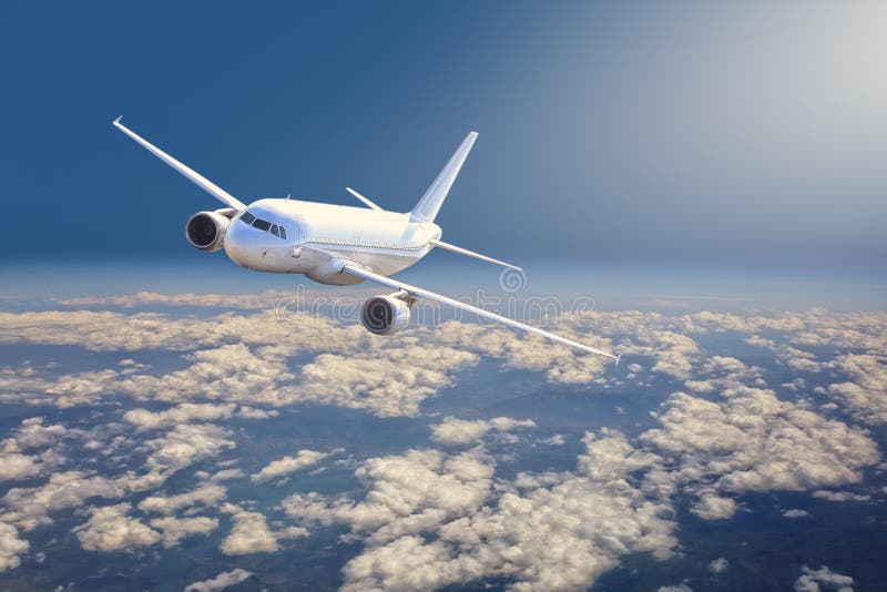 Plane is Flying High Above the Clouds Stock Photo - Image of pilot ...