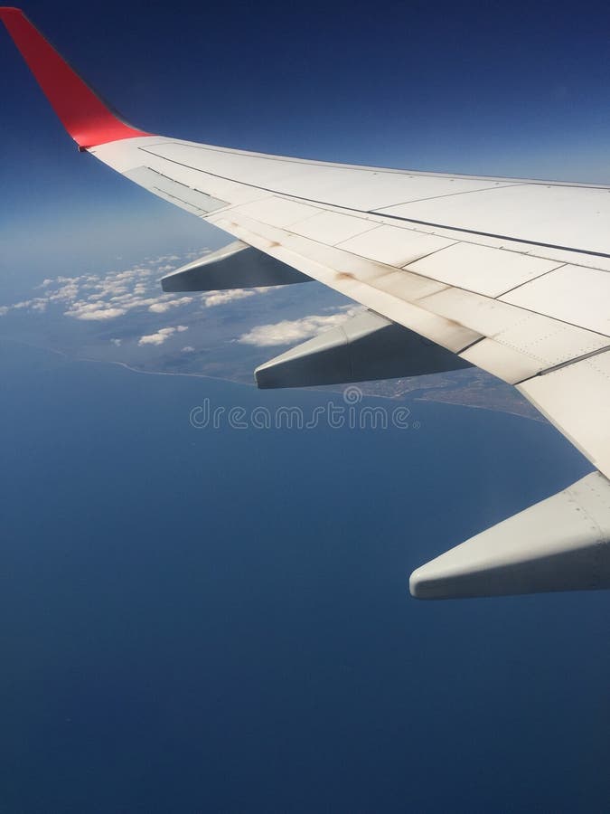 Passenger Plane Flying Over the Black Sea at the Border of Ukraine ...