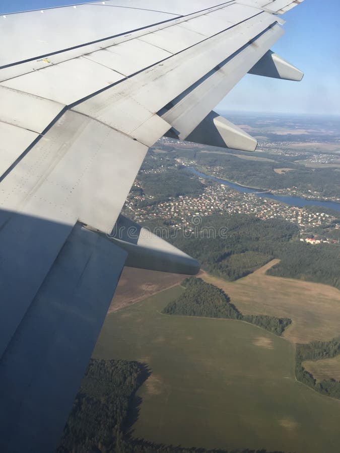 Passenger Plane Landing at an Airport in Minsk Stock Photo - Image of ...