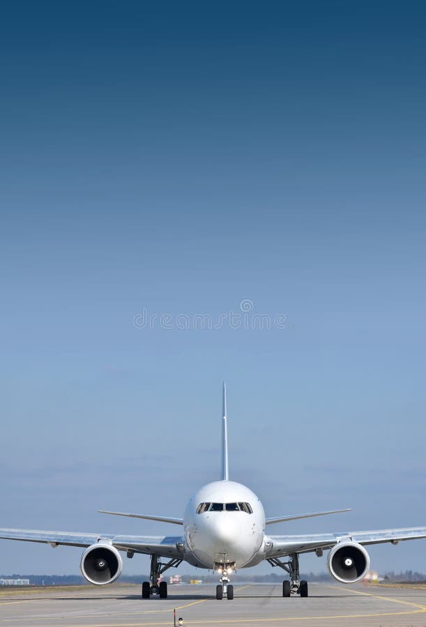 Passenger plane on runway stock image. Image of plane - 65219267