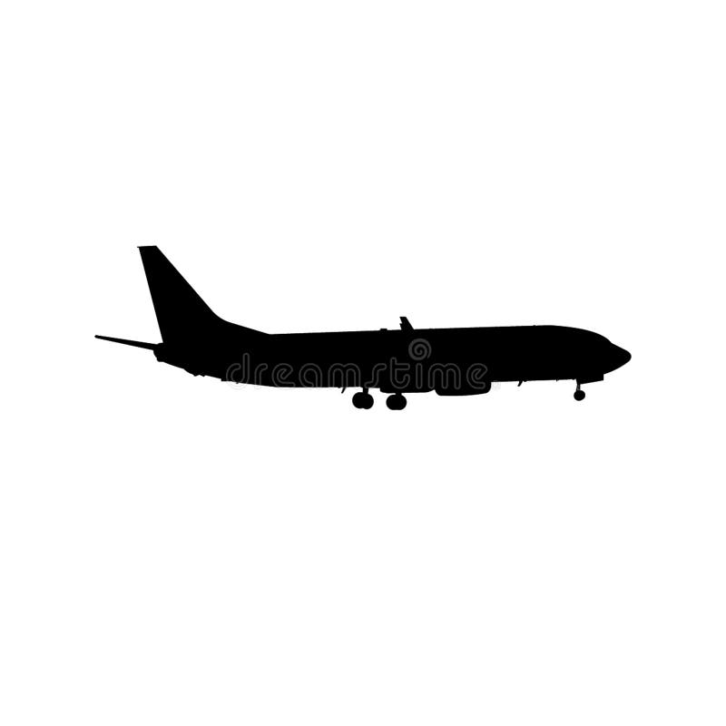 Passenger plane silhouette stock vector. Illustration of airport ...
