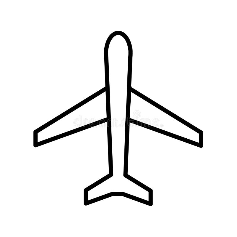 Passenger Plane - Simple Vector Icon Stock Vector - Illustration of ...