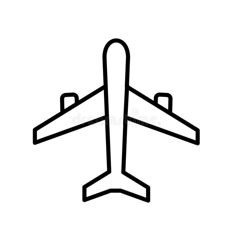 Passenger Plane - Simple Vector Icon Stock Vector - Illustration of ...