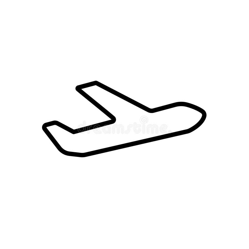 Passenger Plane Taking Off - Vector Icon Stock Vector - Illustration of ...