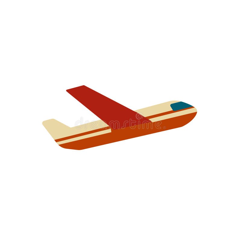 Passenger Plane Taking Off - Vector Icon Stock Vector - Illustration of ...