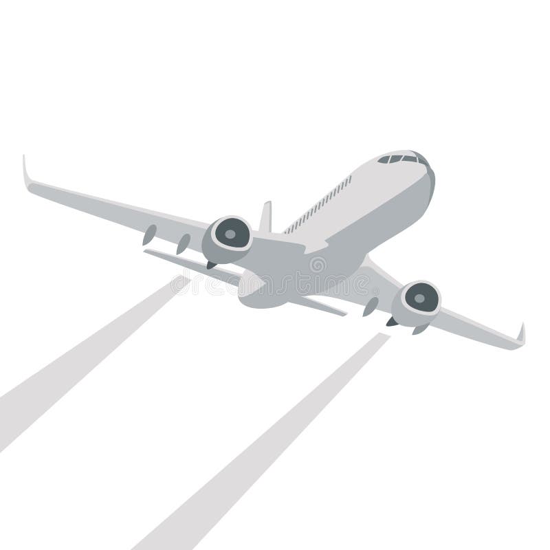 Passenger Plane Vector Illustration Flat Style Front Stock Vector ...