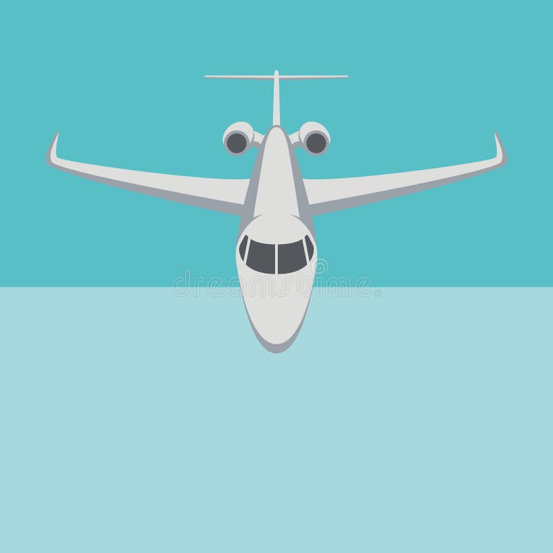 Passenger Plane Vector Illustration Flat Style Front Stock Vector ...