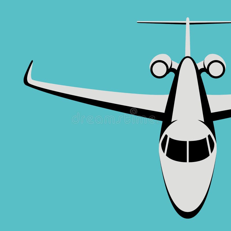 Passenger Plane Vector Illustration Flat Style Front Stock Vector ...
