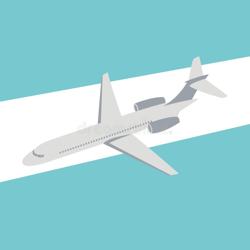 Passenger Plane Vector Illustration Flat Style Profile Stock Vector ...