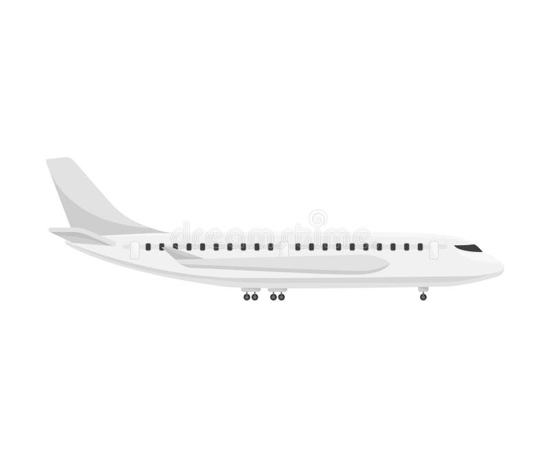 Passenger Plane. Vector Illustration on a White Background. Stock ...