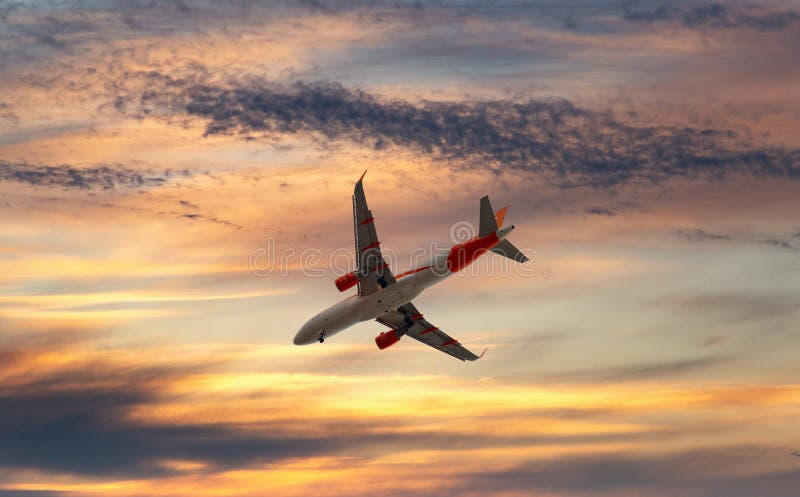 Passenger Plane on a White Background - Air Travel Stock Image - Image ...