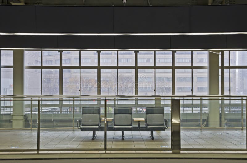Passenger Seat on the Train Station. Stock Image - Image of station ...