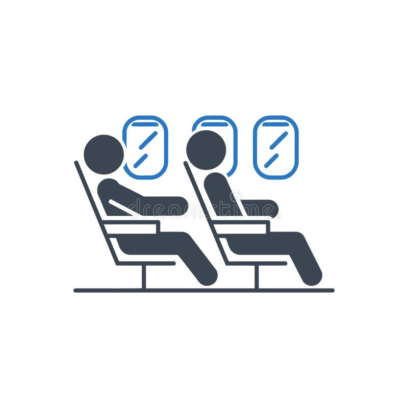 Passenger Seated Upright Icon Stock Vector - Illustration of travel ...