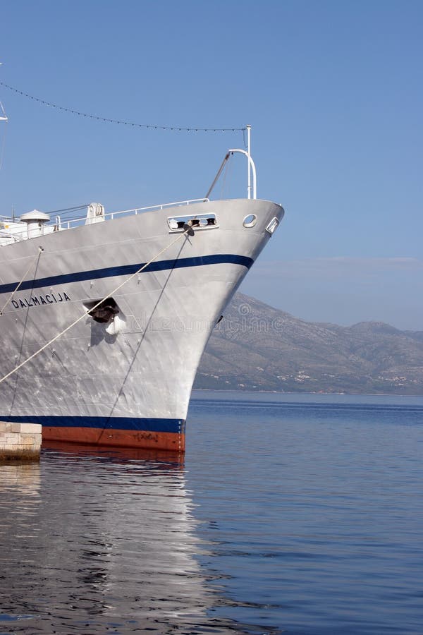 Passenger Ship Dalmacija in Port of Korcula, Croatia Editorial Image ...