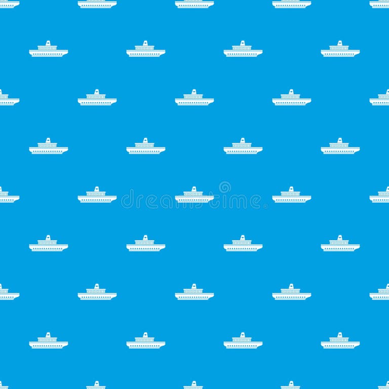 Passenger Ship Pattern Seamless Blue Stock Vector - Illustration of ...
