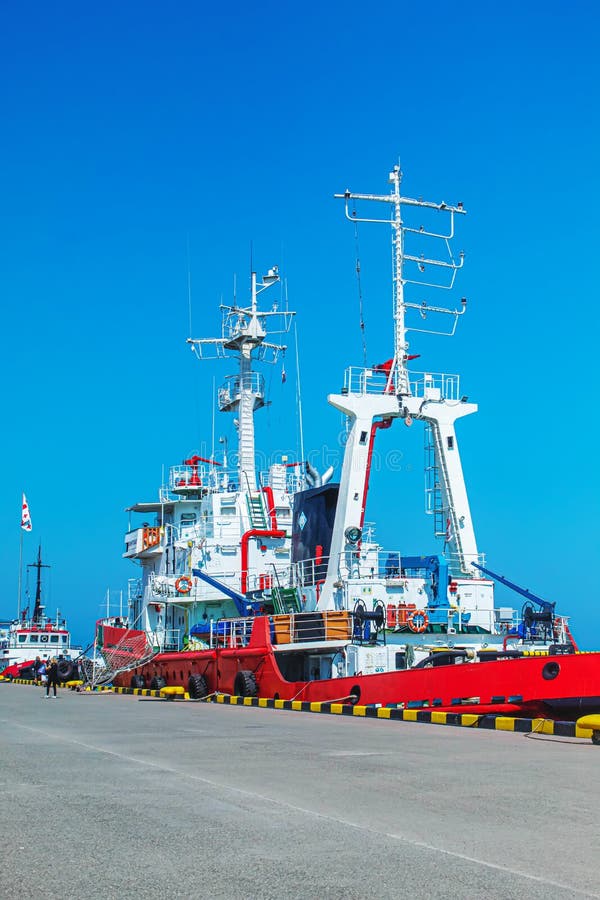 The Passenger Ship in Port.transport Stock Image - Image of blue ...