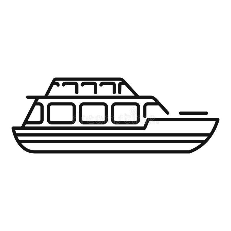 Passenger Ship Sailing on Water Surface Stock Illustration ...