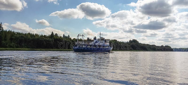 Passenger Ship on the Volkhov River Stock Image - Image of activity ...