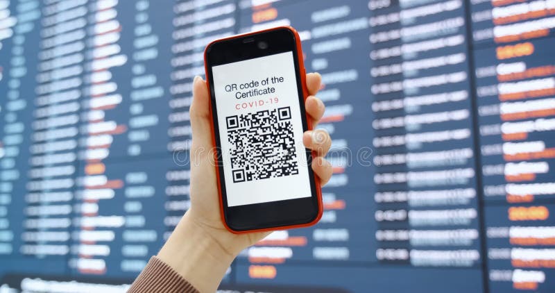 Passenger Shows Fake and Non-active QR Code in Airport on Screen of ...
