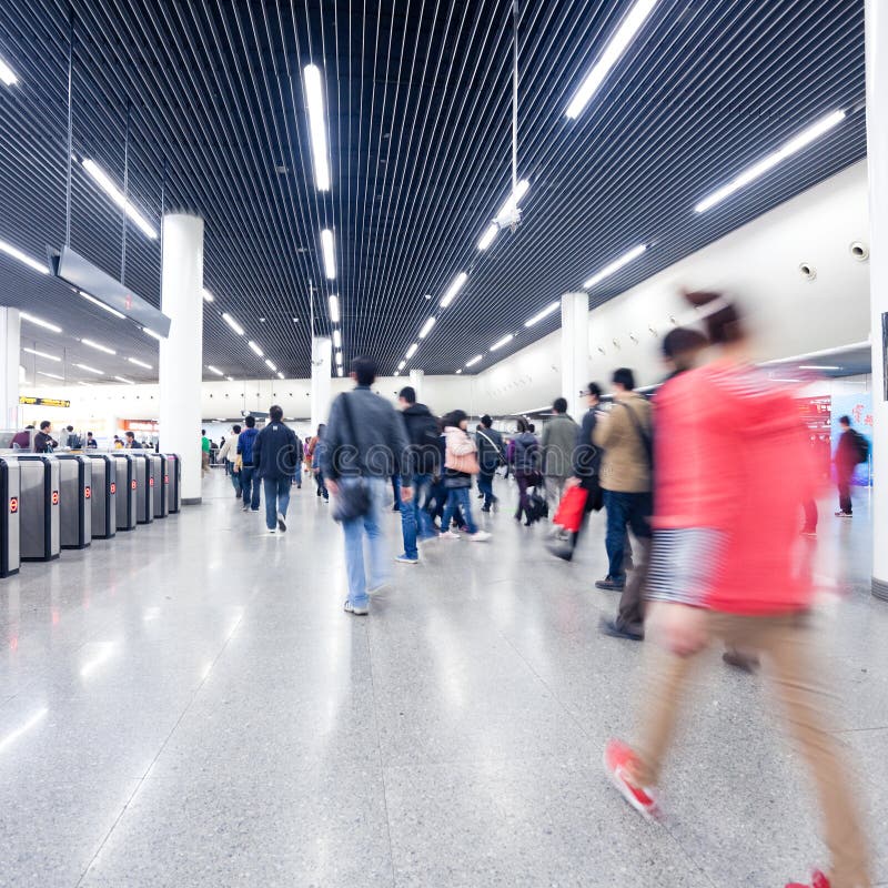 Passenger in the Subway Station Stock Image - Image of enter, gate ...