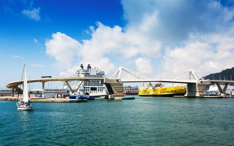 Passenger Terminals at the Port of Barcelona. Spain Editorial ...