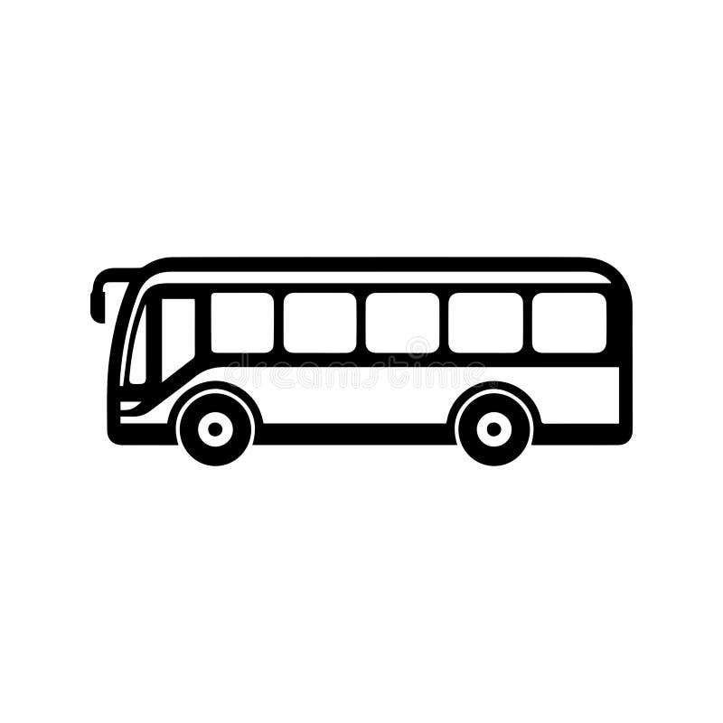 Passenger Tourist Bus Icon. Side View Stock Vector - Illustration of ...