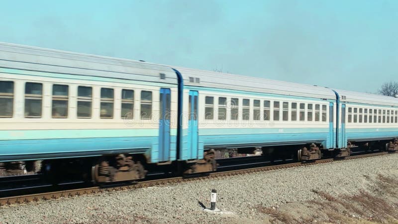 Passenger Train with Carriages Stock Footage - Video of commuter ...