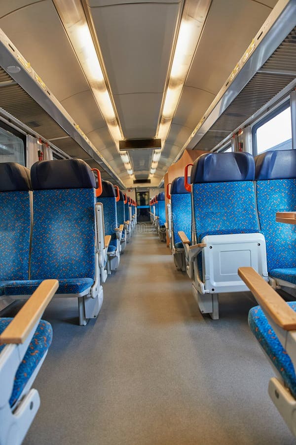 Passenger Train interior stock photo. Image of night - 175061676