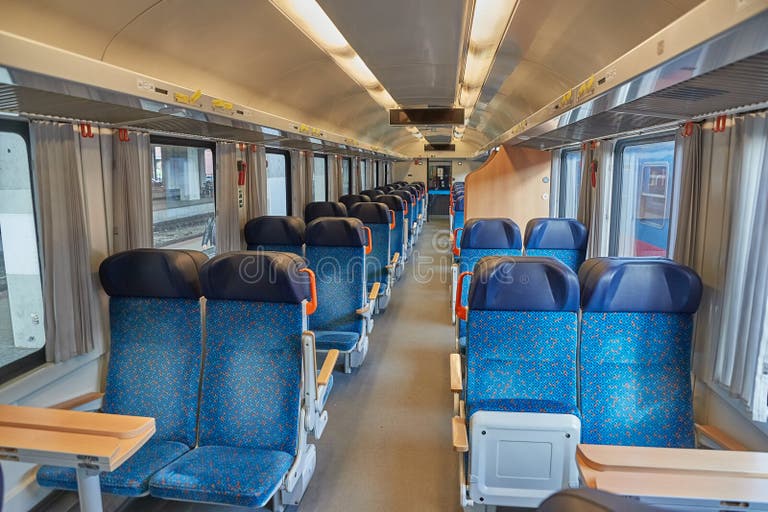Passenger Train interior stock photo. Image of seat - 180791652