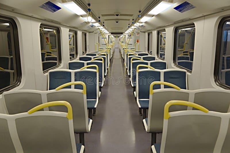 Passenger Train interior stock photo. Image of commute - 80154830