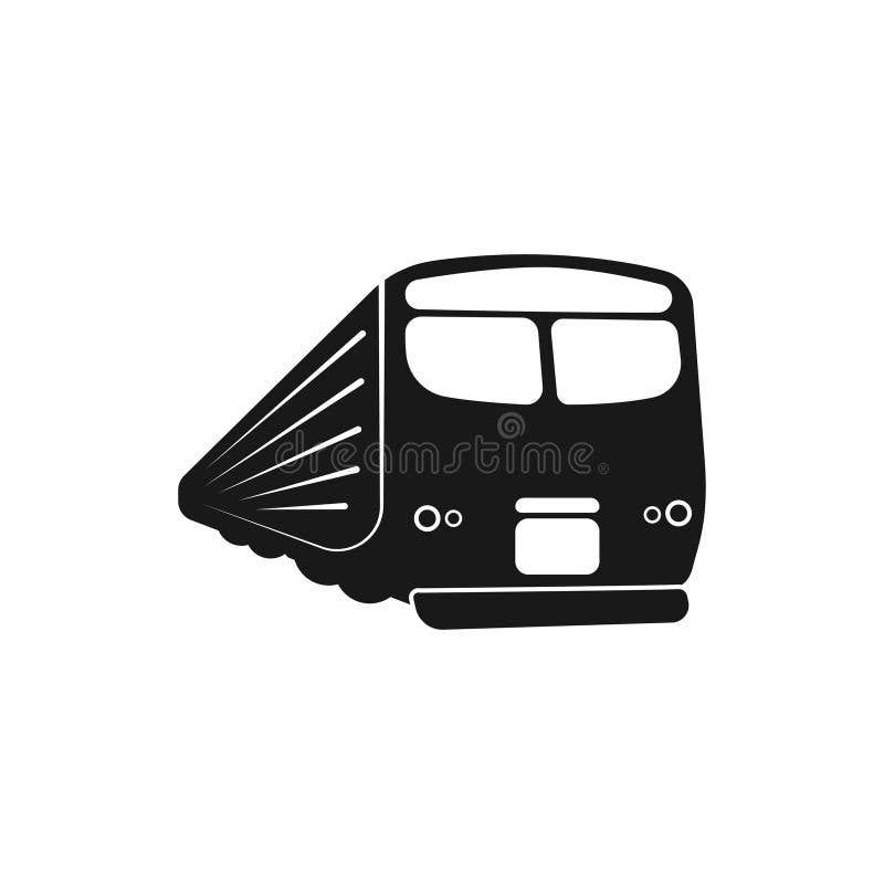Black Train Vector. Passenger Train Logo. Train Silhouette. Electric ...