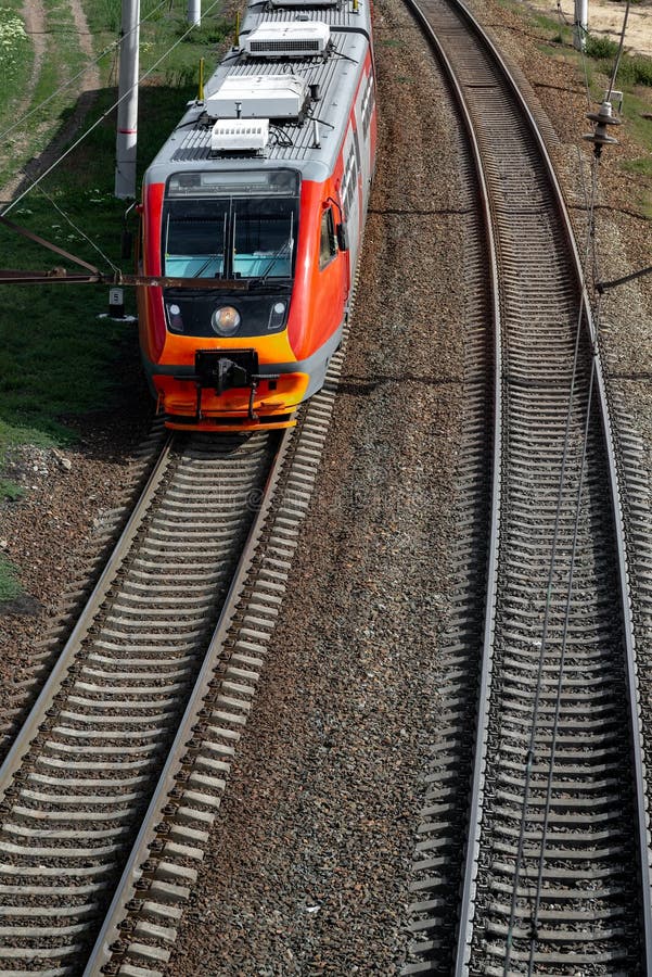 The Passenger Train Moving Along the Coastlin Stock Image - Image of ...