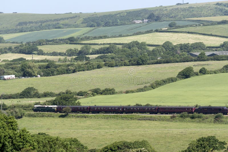 Passenger Train Passing through Countryside Editorial Stock Image ...