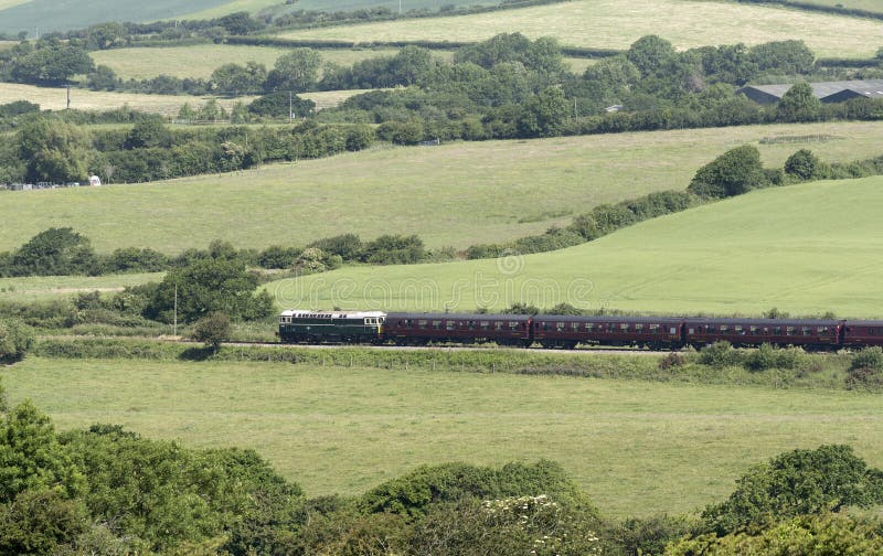 Passenger Train Passing through Countryside Editorial Photography ...