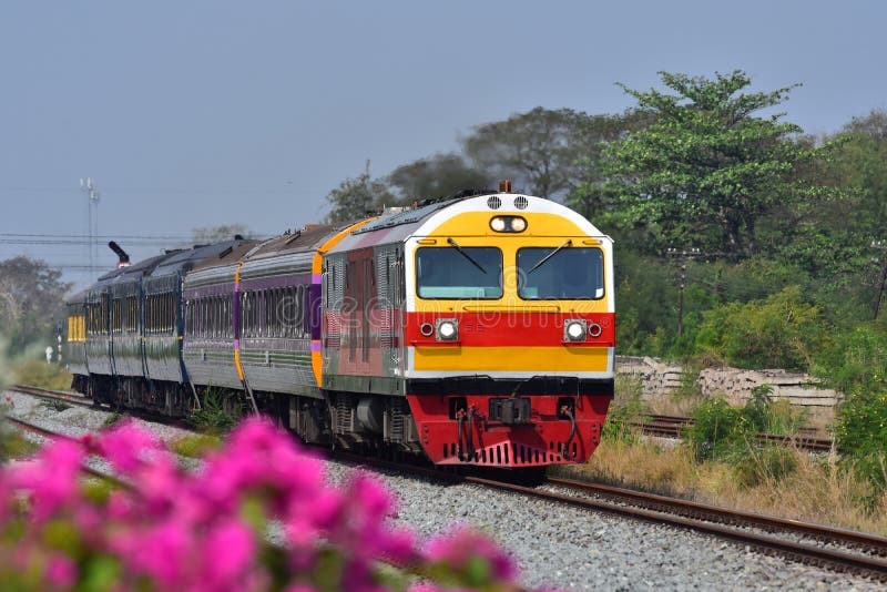 Passenger Train on the Railway Editorial Photo - Image of railway, fast ...