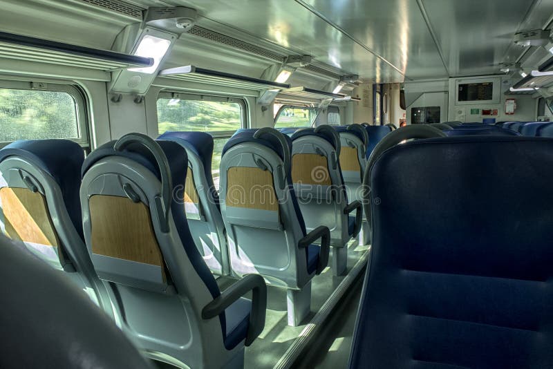 Passenger Train on the Railway. Railway Transport Stock Photo - Image ...