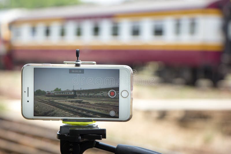 Passenger Train on Smart Phone Stock Image - Image of train, technology ...