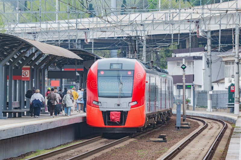 Train Stands at the Station. Editorial Photo - Image of rail, grand ...