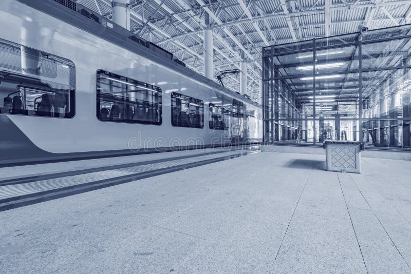 Passenger Train Stands by the Platform Stock Image - Image of arrival ...