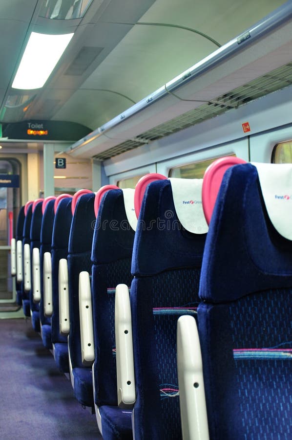 Passenger train in UK editorial image. Image of inside - 62902520